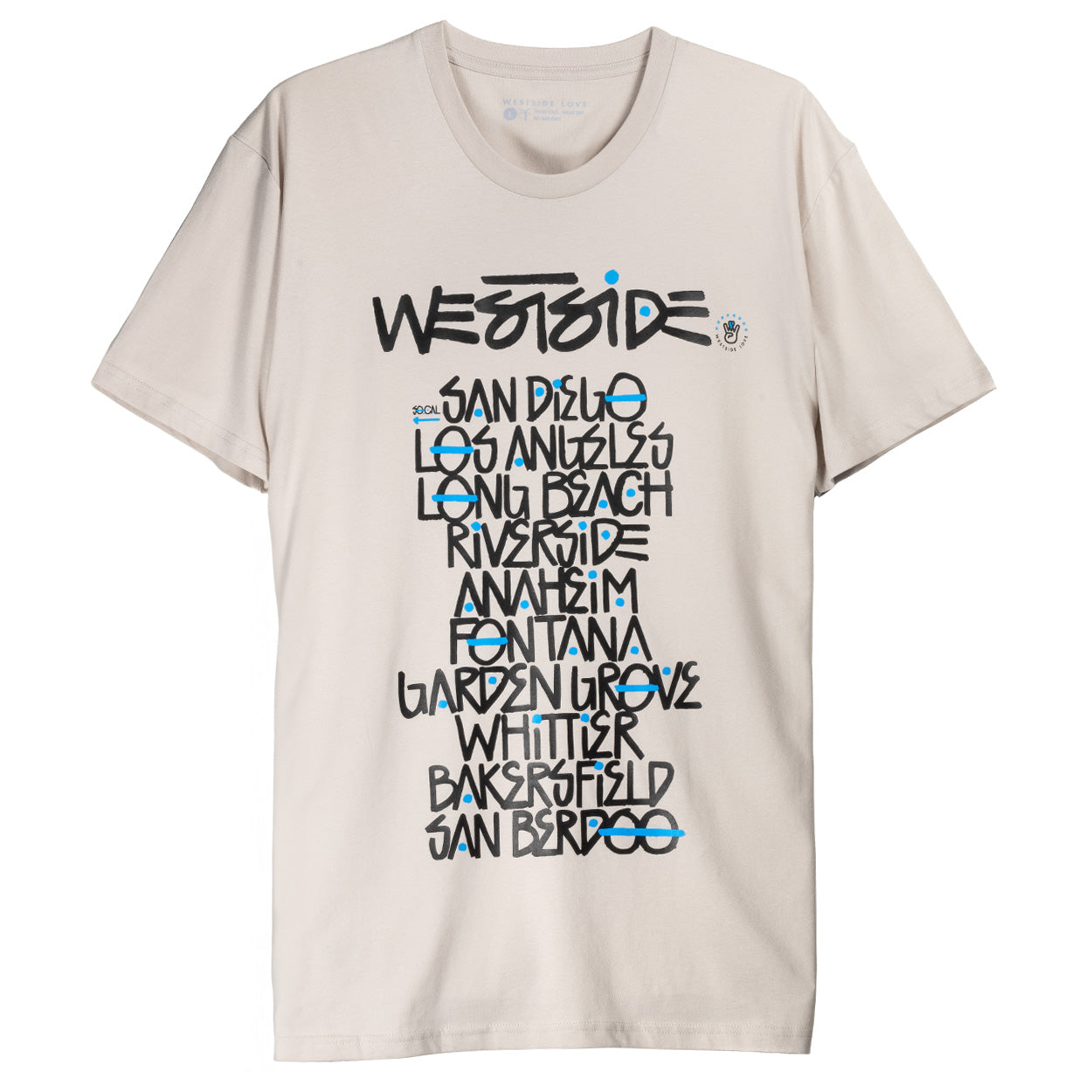 SoCal Roll Call Stone Tee – Westside Love